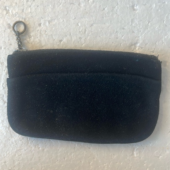 Bags | Vintage Change Purse Wallet Black Velvet Zipper Closure Pocket ...
